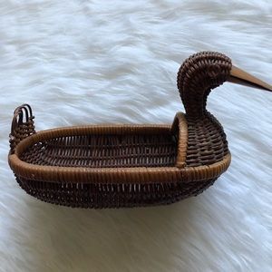 Accents | Vintage Duck Wicker Basket | Poshmark